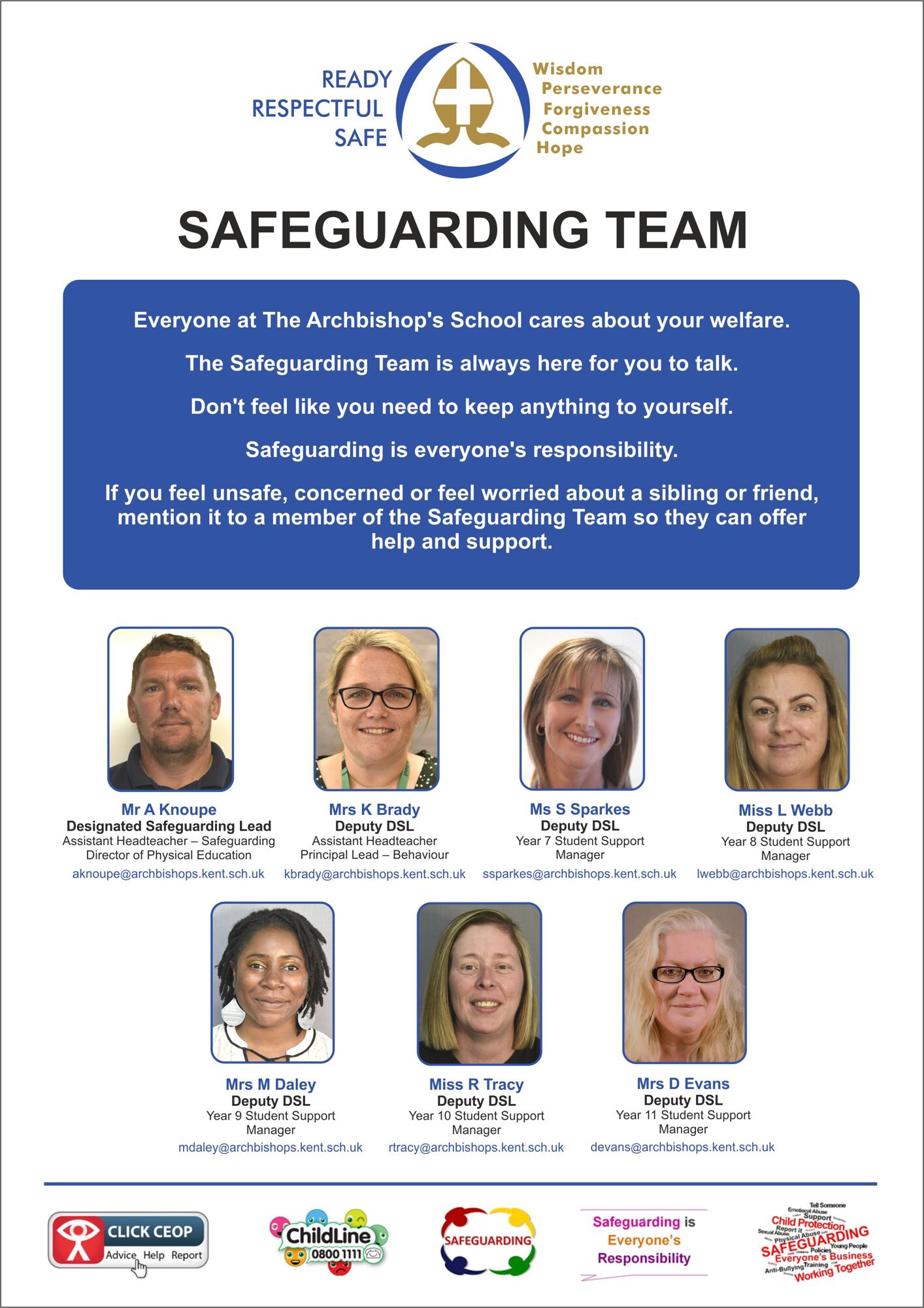 Safeguarding Advice & Support - The Archbishop's School Canterbury