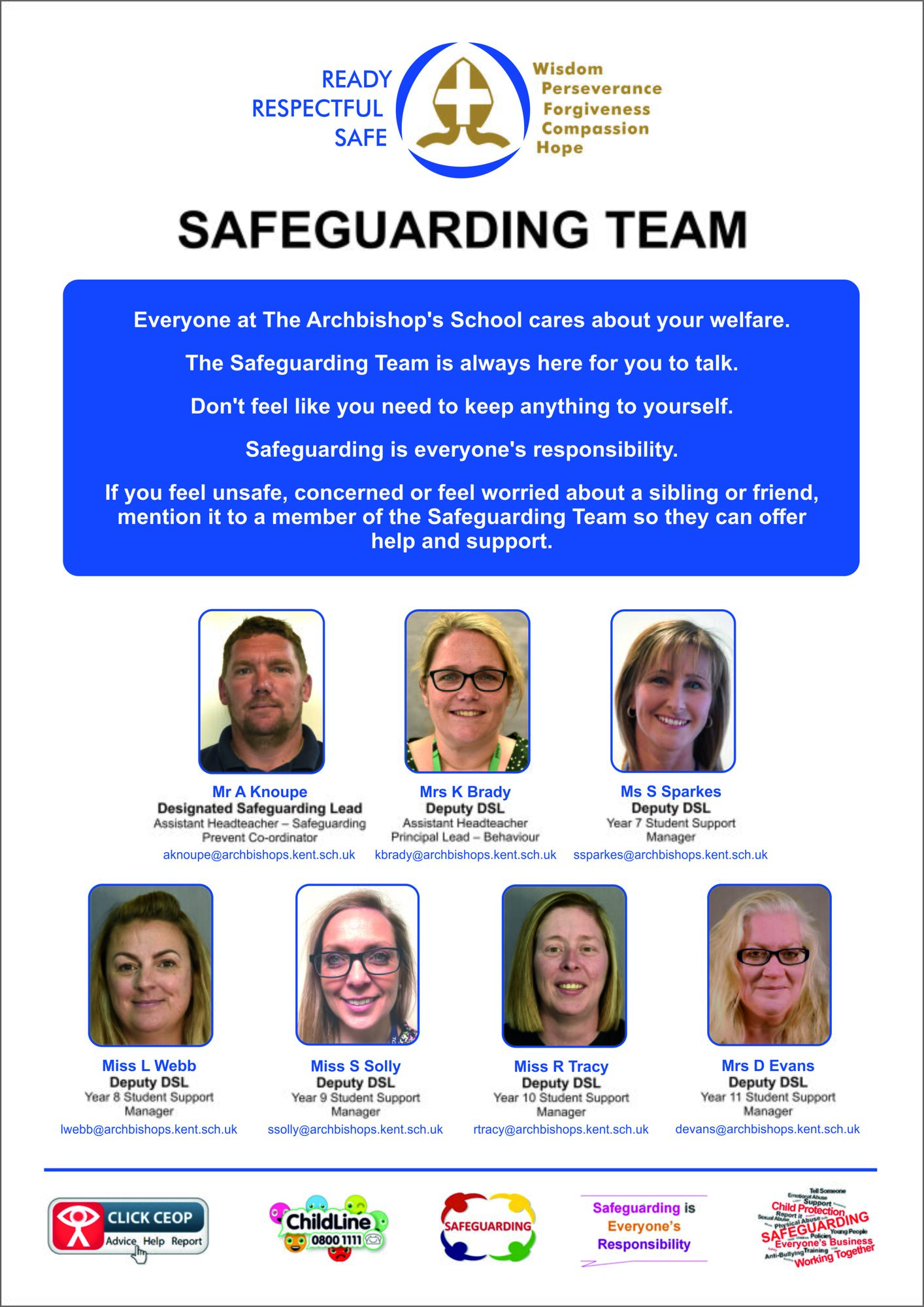 Safeguarding Advice & Support - The Archbishop's School Canterbury